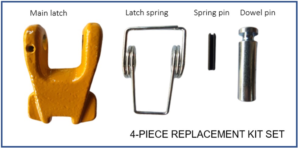 Safety Latch Replacement Kit - Weld On Hook